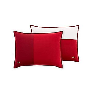 Lacoste Cliff Duvet Set, Full/Queen, Red