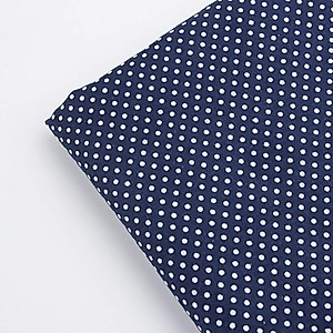 7Pcs 20" x 20" Cotton Fabric DIY Making Supplies Quilting Patchwork Fabric Fat Quarter Bundles DIY for Quilting Patchwork Cushions Cotton Fabric for Patchwork (20" x 20", Navy Blue)