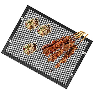 Eurobuy BBQ Mesh Grill Bags,Non-Stick High Temperature Resistance Reusable Grilling Pouches Outdoor Picnic Tool Easy to Clean