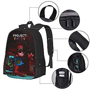 Boxy Boo Backpack for School Cartoon Bookbag 3D Double-Side Large Capacity Lightweight Travel Casual Daypack (A)