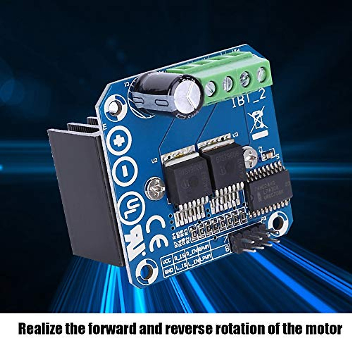 Motor Drive Module Board Module, Double BTS7960 High Current (43 A) H-bridge Driver, High-Power Driver for Smart Car BTS7960 43A Electric Components, Module