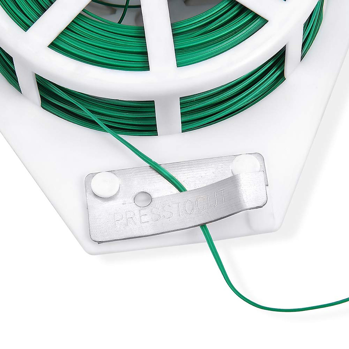 AOMGD 2 Pack 328 Feet (Total 200 m) Twist Tie Multi-Function Garden Plant Wire Ties with Cutter/Cable Tie/Zip Tie/Coated Wire for Gardening, Home, Office