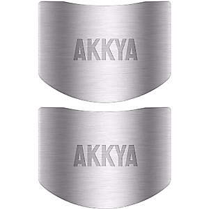 Akkya Finger Guards for Cutting Stainless Steel Finger Protector Kitchen Tool Chef Knife Cutting Finger Guard Knife for Food Chopping Cutting Avoid Hurting 2 Pack