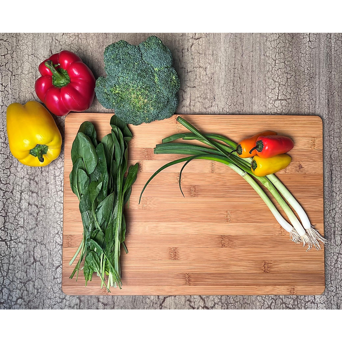 Simply Bamboo CBV115 15 X 12 Valencia Brown Eco-Friendly Bamboo Wood Cutting Board for Kitchen | Chopping Board | Carving/Slicing Vegetables, Meat, Fruits | 100% Organic & Safe Wood