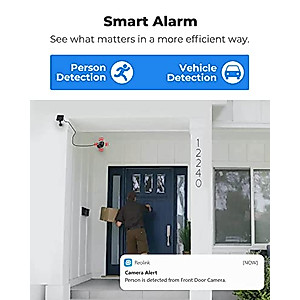 REOLINK Security Camera Wireless Outdoor, 2K 4MP Night Vision with Spotlight, 2.4/5Ghz WiFi, Wire-Free Battery Solar Powered, Smart Detection, No Hub Needed, Argus 3 Pro with Solar Panel (Black)