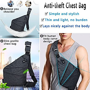 LJXWRF Valcen Personal Pocket Bag for Travel, Valcen Personal Pocket Bag for Men, Personal Flex Bag, 2023 New Sash Bag (Black, Right Handed)