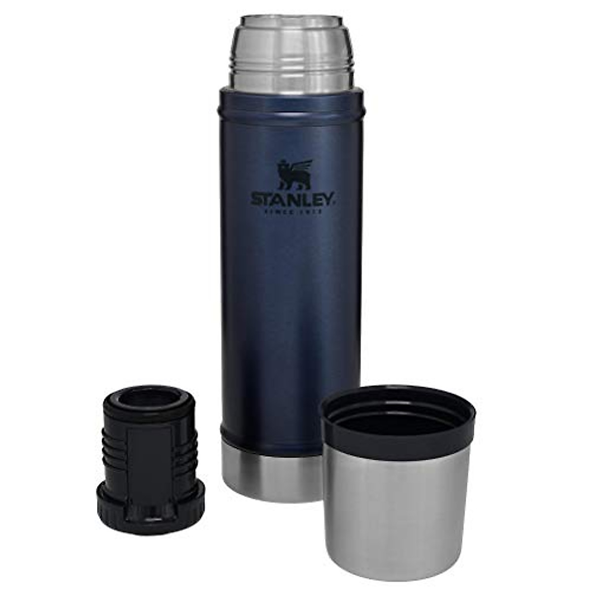 Stanley Classic Vacuum Insulated Wide Mouth Bottle - BPA-Free 18/8 Stainless Steel Thermos for Cold & Hot Beverages – Keeps Liquid Hot or Cold for Up to 24 Hours, Nightfall, 20 oz