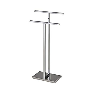Kings Brand Furniture - Mertzon Modern Metal Free-Standing Towel Rack Stand, Chrome