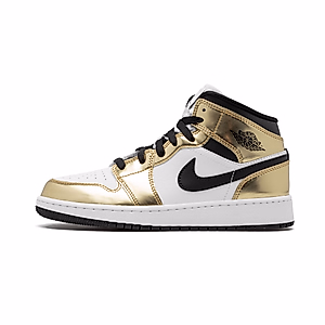 Jordan Youth Air 1 Mid SE GS DC1420 700 Metallic Gold - Size 6.5Y