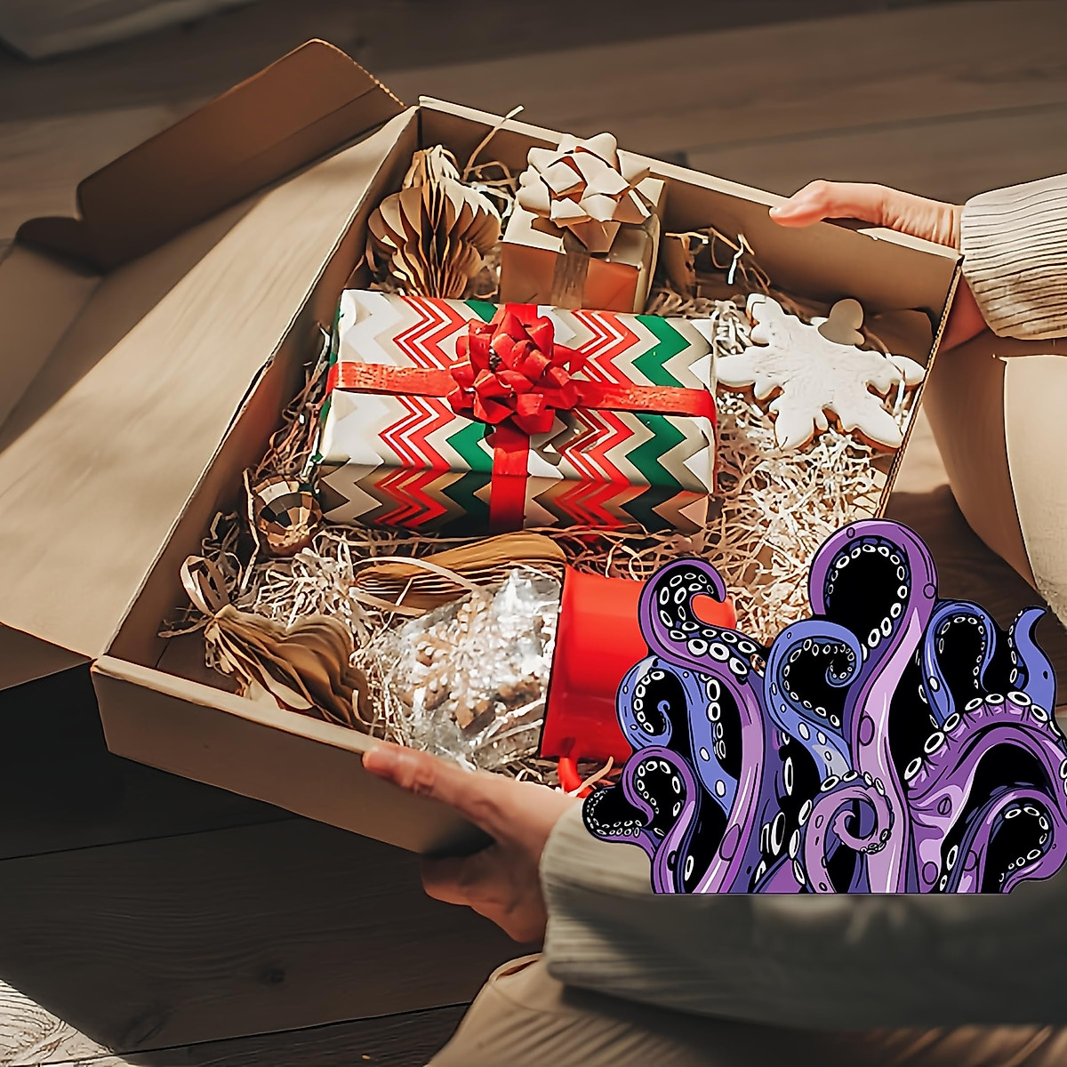 Cthulhu Tentacles Octopus Rug Bath Mat, Funny Unique Octopus Goth Cool Rug Non Slip Water Absorbent Mat, Unique Gift for Tabletop RPG Gamers, HP Lovecraft Fans Bathroom Shower Mat (Purple, 31x21 Inch)