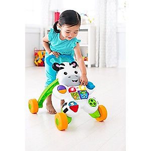 Fisher-Price Baby to Toddler Learning Toy, Learn with Me Zebra Walker with Music Lights and Activities for Ages 6+ Months