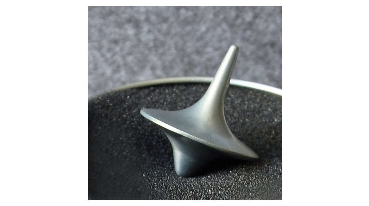 Silver Mini Spinning Top Toy for Kids & Adults