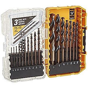 DEWALT Black Oxide Drill Bit Set, 20-Piece (DW1177) (Black & Gold)