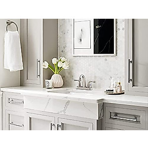 Vetta Bathroom Faucets - 2 Handle 3 Hole Centerset Brushed Nickel RV Bathroom Sink Faucet (Nickel)