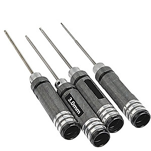 OFNMY 4pcs Hex Screw Driver Tools Kit Set 1.5mm 2.0mm 2.5mm 3.0mm Metric RC Helicopter Screw driver
