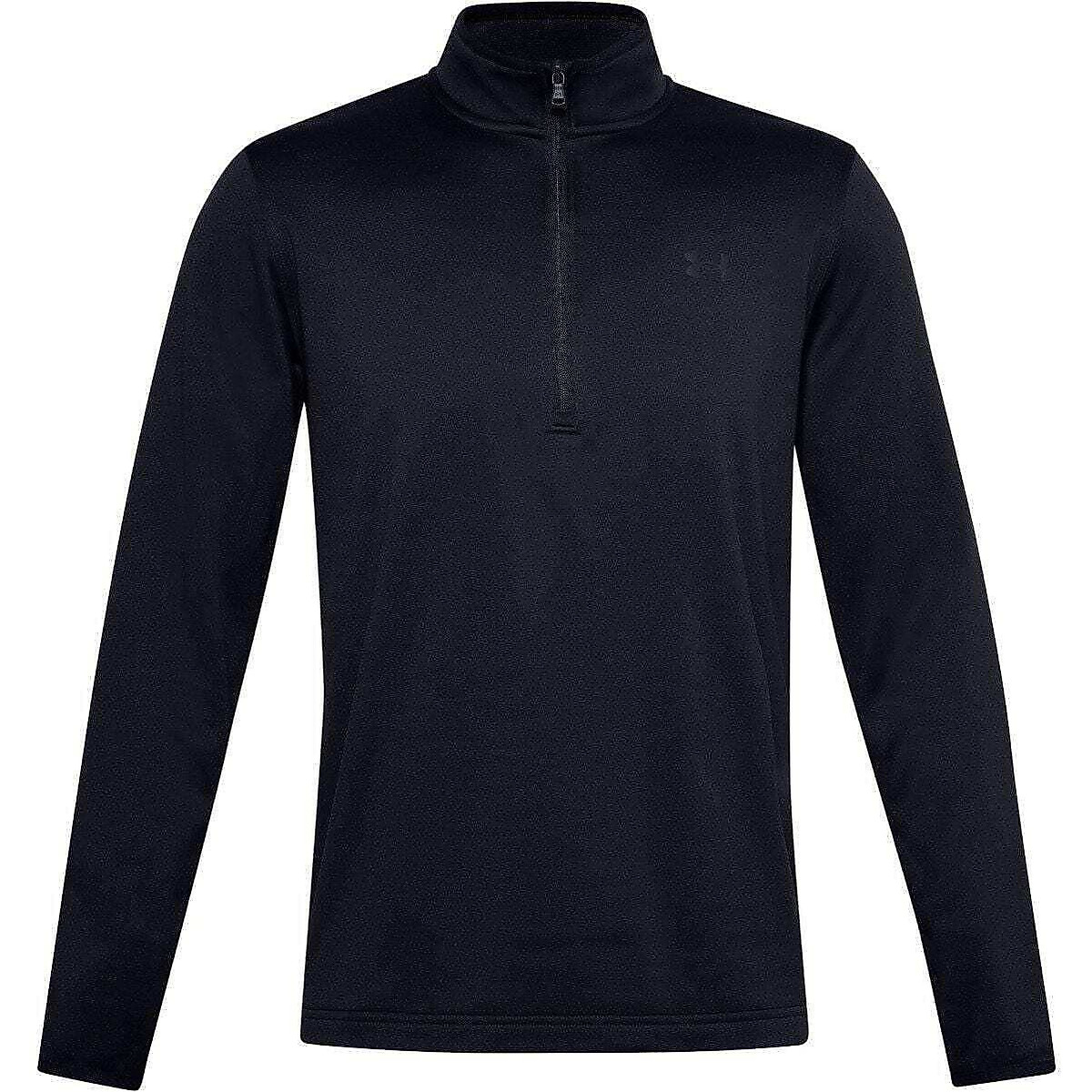 Under Armour Men's Armour Fleece 1/2 Zip T-Shirt , Black (001)/Black , Medium
