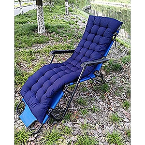 Moonase Patio Chaise Lounger Cushion, Indoor/Outdoor Rocking Chair Sofa Cushion with 6 Ties,Soft Padded Chaise Swing Bench Cushion, 61Inch