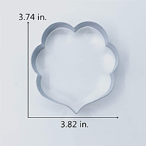 LILIAO Plaque Cookie Cutter Frame Sandwich Fondant Biscuit Cutter - 3.8 x 3.7 inches - Stainless Steel - by Janka