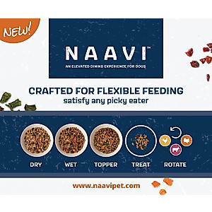 Naavi Slow Roasted Beef Bowl with Ancient Grains, Vegetables & Fruits, Premium Dog Food Topper for Adult Dogs - 6oz (2pack)