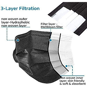 50Pcs Anti-fog Disposable Face_Mask for Glasses Wearers, 3-ply Protective Breathable Face_Masks with Nose Wire, Prevent Fogging Facemasks for Adults