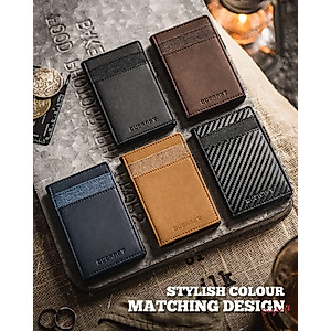 DUGRAFT Pop Up Wallet with ID Window, Minimalist Front Pocket Credit Card Holder for Men, Slim RFID Blocking Bifold Metal Card Case for 10 Cards, Cash