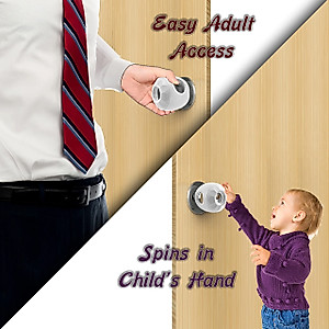 New & Improved - Door knob Baby Safety Cover - 5 Pack - Deter Little Kids from Opening Doors with A Child Proof Door Handle Lock - Driddle