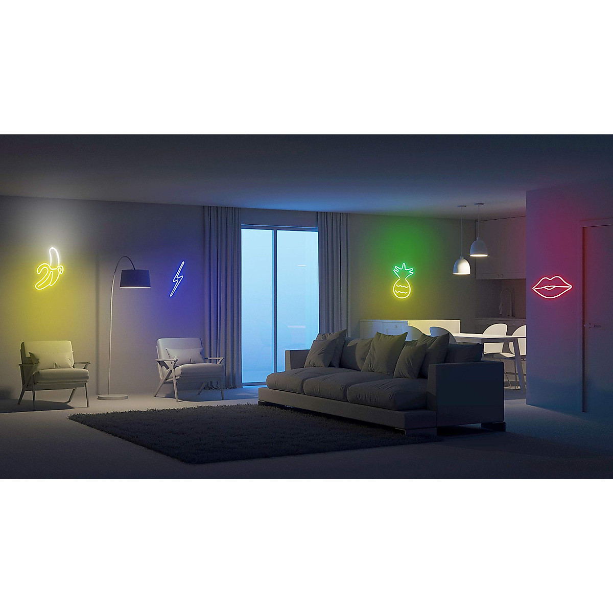 AdvPro Open Flex Silicone LED Neon Sign - Blue - st16s32-fnu0244-b