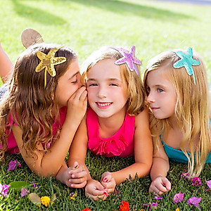 Aswewamt 8 Pcs Starfish Headbands Sequin Glitter Sea Star Hair Band Sparkling Hair Hoop Cute Headpiece Accessories for Women Girls Seaside Birthday Christmas Party