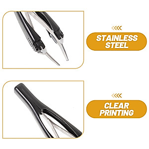 Lurrose Automatic Elastic Eyebrow Tweezer Retractable Tweezer for Eyebrow Removal (Color Random)