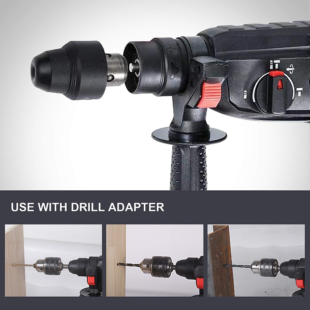 Create idea SDS Plus Drill Chuck 2608572213 Black Compatible With Bosch GBH2-26DFR GBH2-28DFV GBH4-32DFR Hammer Drills Replacement Parts