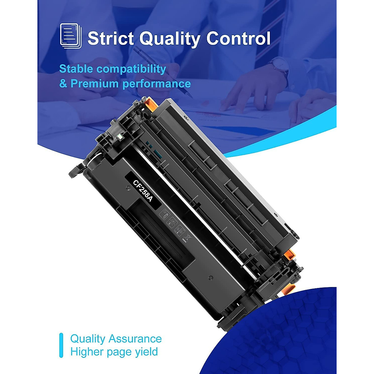 58A CF258A Toner Cartridge (with Chip) Replacement for HP 58A 58X CF258A CF258X Toner Cartridge Compatible with Laserjet Pro M404n M404dn M404dw MFP M428fdw M428dw M428fdn M404 M428 Toner (2 Black)