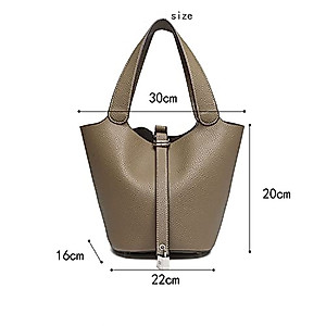 Vegetable Basket Handbag Cowhide Tote Bag for Women Genuine Leather Bucket Vintage Purse Bag