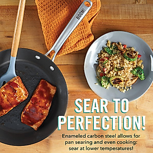 DASH The Fit Cook x 10" Enameled Carbon Steel Fry Pan- Sriracha