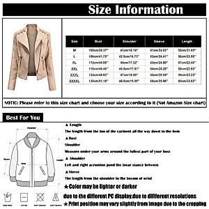 SERYU Leather Jacket for Women Zip Leather Motorcycle Jacket Plus Size Faux Leather Tops Lightweight Short Coat