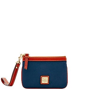 Dooney & Bourke Handbag, Pebble Grain Medium Wristlet - Blue
