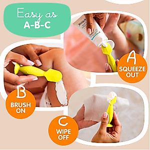 Bumco Mini Diaper Cream Spatula with Case - BPA-Free Butt Spatula Baby, Soft & Flexible Diaper Spatula, Diaper Cream Applicator, Mom-Invented Baby Must Haves, Diaper Bag Essentials, Butt Paste Spatula