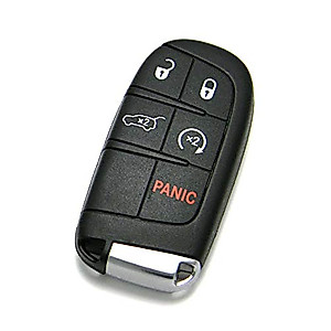 OEM Electronic 5-Button Smart Key Fob Remote Compatible with 2014-2022 Jeep Grand Cherokee (FCC ID: M3N-40821302, P/N: 68143505)