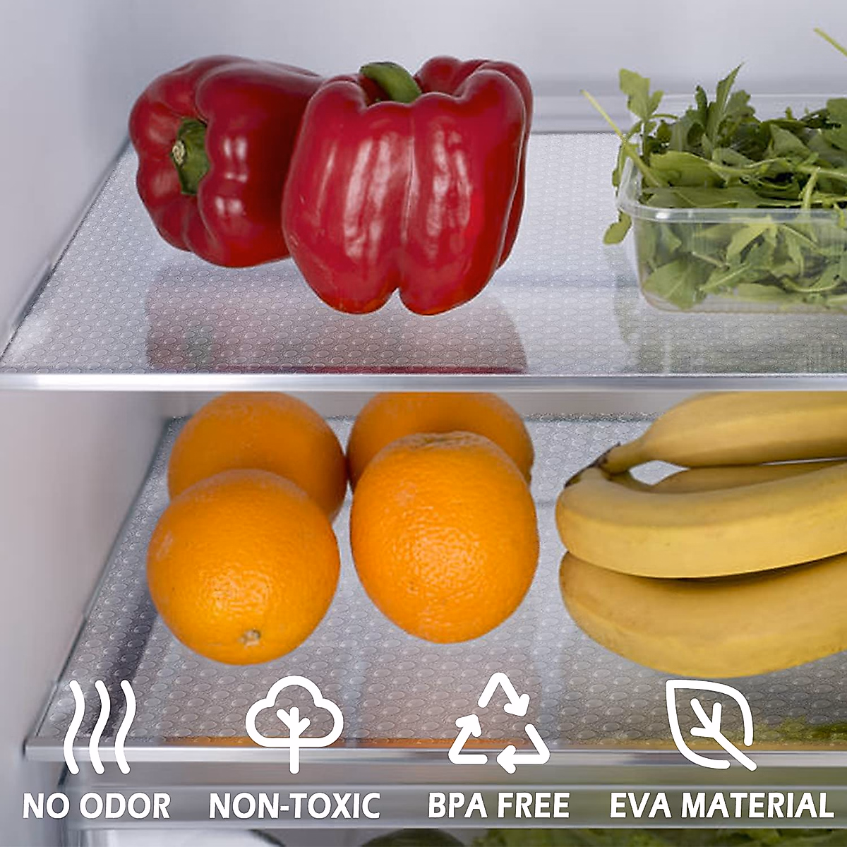 Shelf Liner, Raydior Drawer Liner Non-Slip Washable, 12in×20Ft Cabinet Liner Non-Adhesive Shelf Liners for Kitchen Cabinets, Wire Shelves, Refrigerator Liners Come with 6pcs Drawer Divider (Clear)