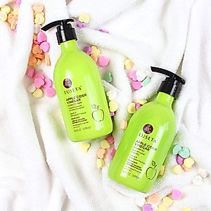 Luseta Apple Cider Vinegar Shampoo and Conditioner for Hair Loss,Clarifying, Dandruff - Sulfate Free, for Damaged and Oily Hair Types, Men and Women - 2 x 16.9oz