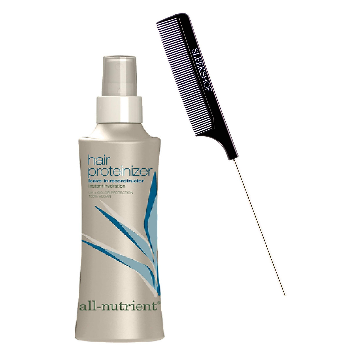 All Nutrient Hair Proteinizer, Leave-in Reconstructor, Instant Hydration, Protein Conditioner Spray (w/Sleek Comb) UV+ Color Protection, 100% Vegan (3.4 OUNCE TRAVEL SIZE)