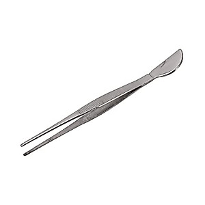 Mumusuki Bonsai Tweezers, Long Handle Stainless Steel Straight and Curved Tweezers Nippers Tongs Tweezers for Potted Loosening Soil Planing Grass (Straight)
