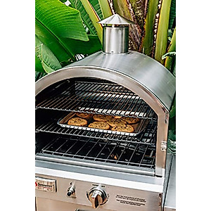 Summerset 'The Oven' Outdoor Freestanding Large Capacity Gas Oven with Pizza Stone, Smoker Box and Mobile Cart, 304 Stainless Steel Construction, Natural Gas
