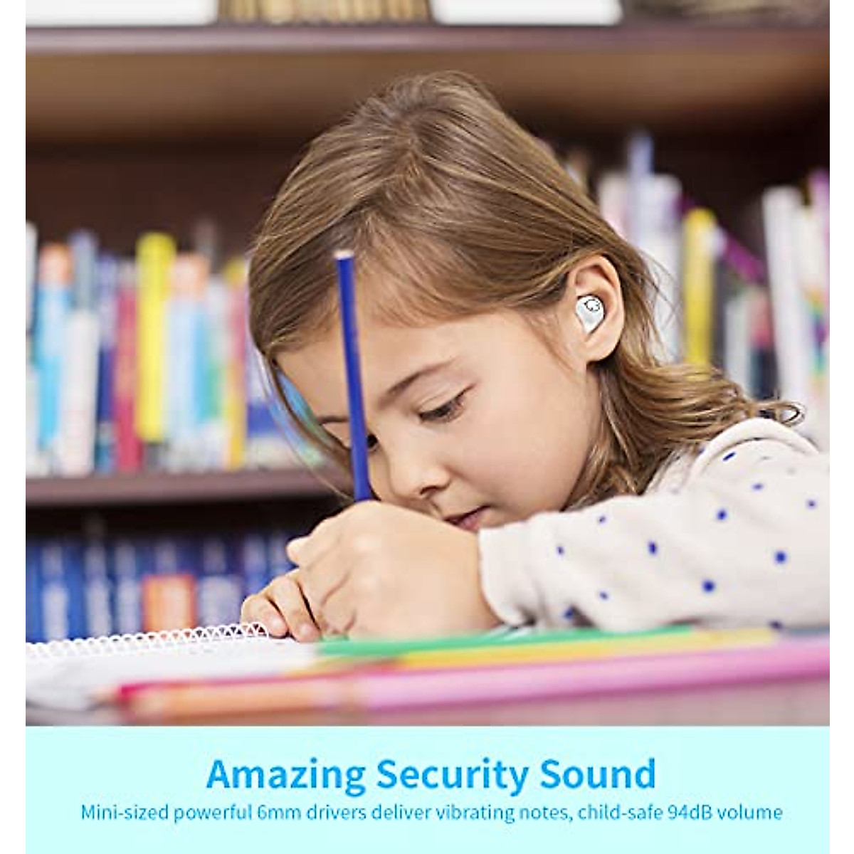 Togetface Kids Wireless Earbuds for Small Ears - Panda Bluetooth Headphones - with Mic and Noise Cancelling, is The Best Christmas, Halloween and Birthday Gift for Kids, Friends, Family and Adults.