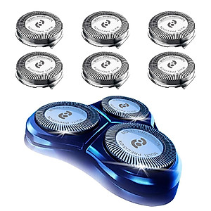 HQ8 Replacement Heads for Philips Norelco Aquatec Shavers, Razor Blades for PT720 AT880 AT810 Heads, HQ8 Blades, 6-pc pack