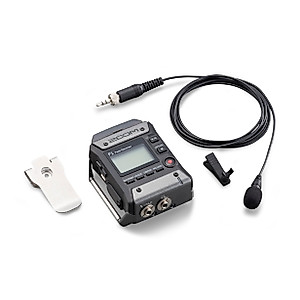 Zoom F1-LP Lavalier Body-Pack Recorder, Audio for Video Recorder, Records to SD Card, Battery Powered, Includes Lavalier Microphone
