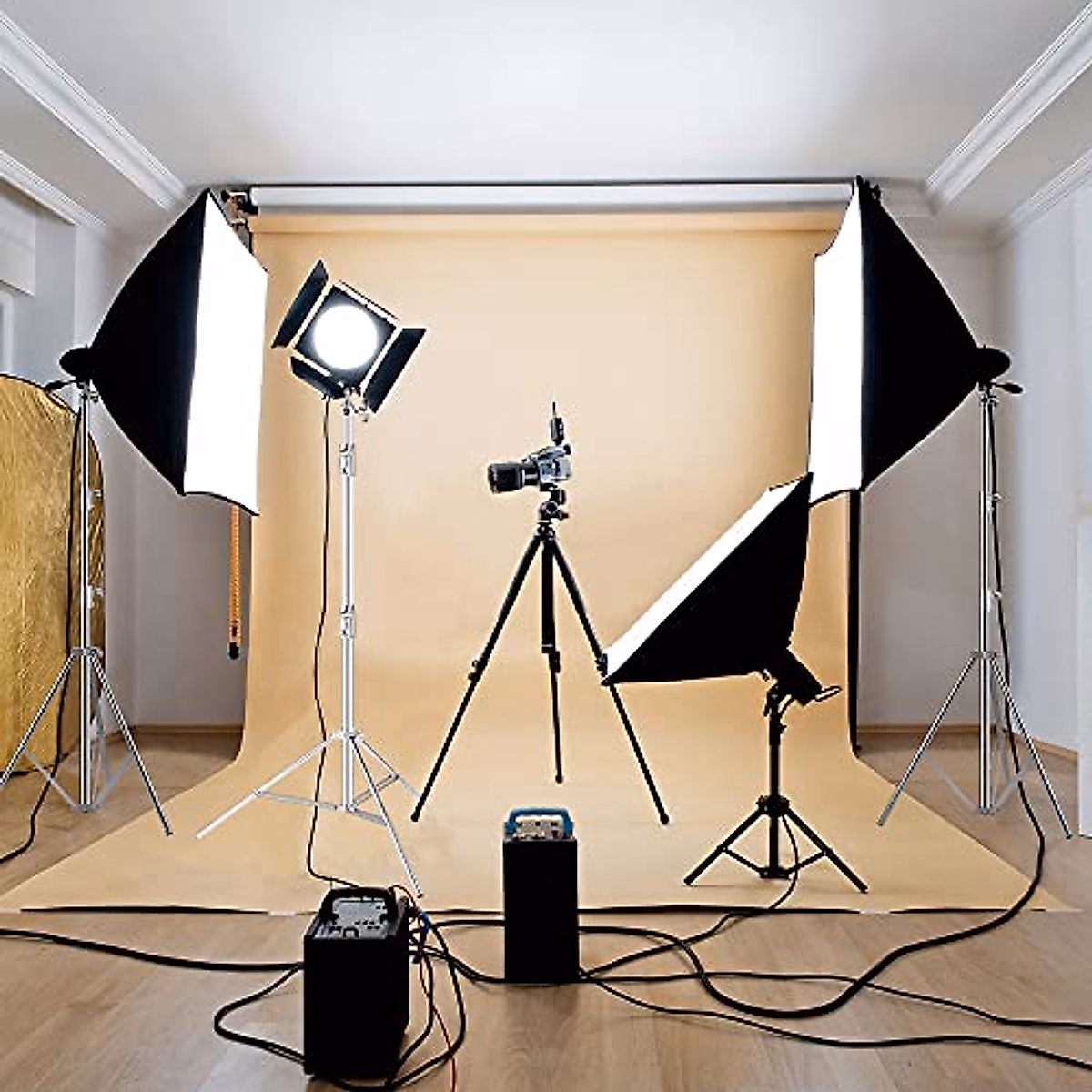 Stainless Steel Heavy Duty Photography Tripod Light Stand, 9.19 Feet/2.8m Studio Lighting Tripod for Speedlight, Strobe Light, Softbox, Umbrella