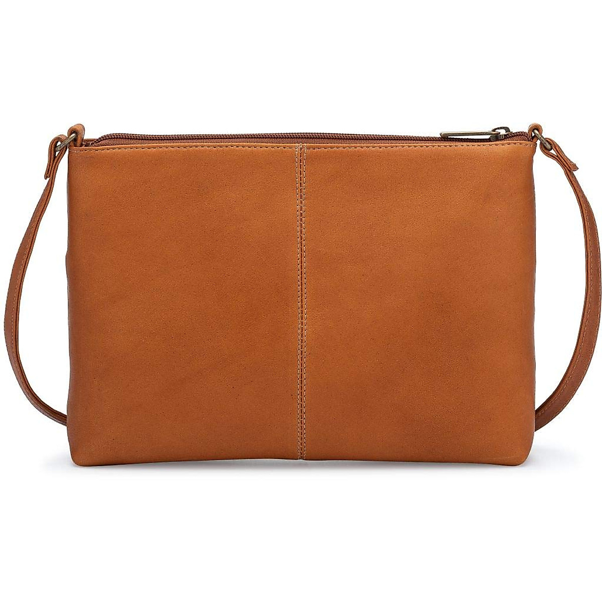 Le Donne Leather Women’s Mallory Crossbody Purse, Premium Colombian Vaquetta Leather, 11” x 7” x 2” (Black)