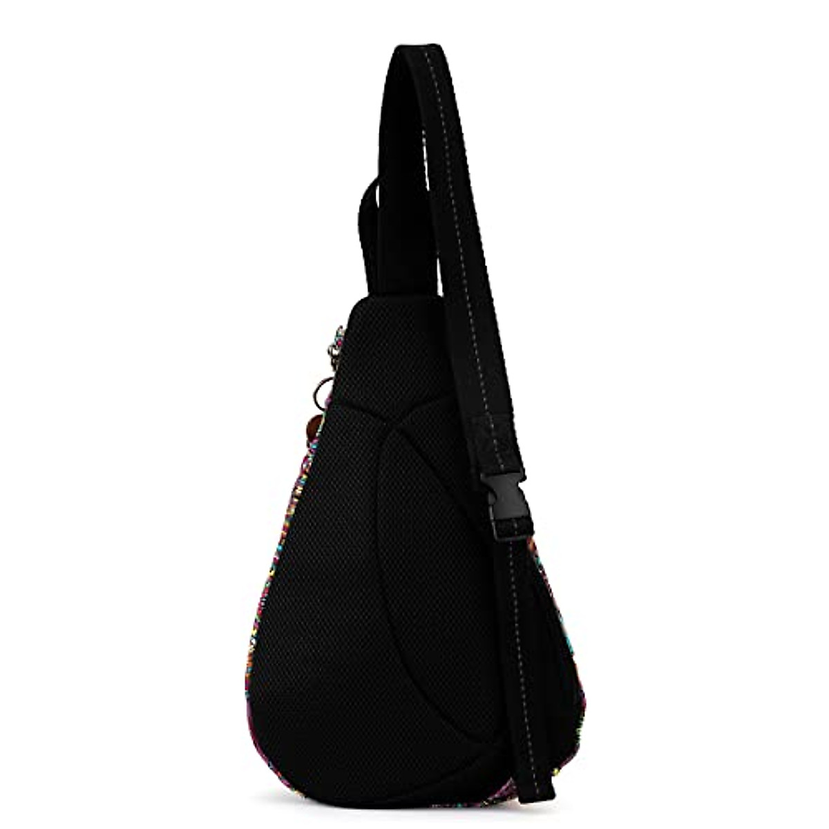 Sakroots Women's Go Sling Backpack in Nylon Eco Twill, Rainbow Wanderlust, One Size