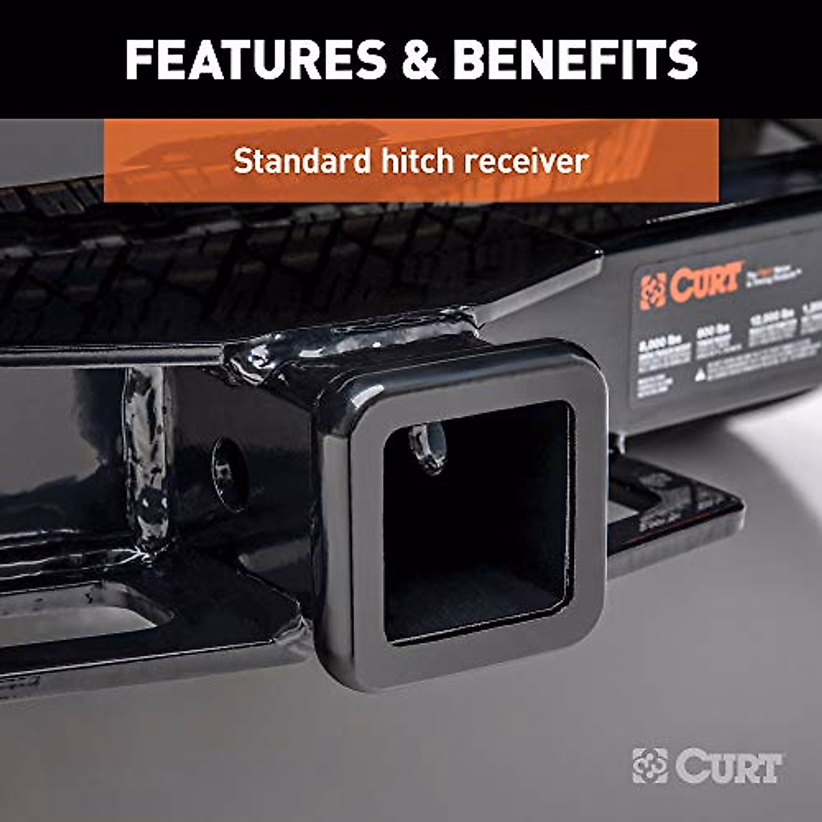 CURT 13240 Class 3 Trailer Hitch, 2-Inch Receiver, Fits Select Hyundai Tucson