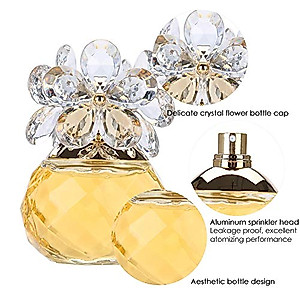 ANGGREK Perfumes For Women Clearance, Perfume For Women 60Ml Women Lady Longlasting Perfume Flower Wood Fragrance Perfume Yellowblack Perfume For Women(Gold)